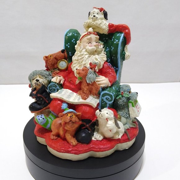 Triple Creek | Holiday | Santa Claus And Puppy Dog Christmas Triple ...